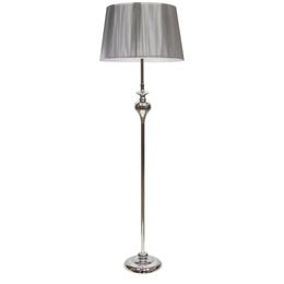 Stehleuchte, Silber, Metall, 35x135x35 cm, Lampen & Leuchten, Innenbeleuchtung, Leuchten nach R&auml;umen, Wohnzimmerlampen