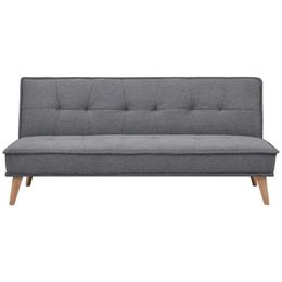 Mid.you Schlafsofa, Grau, Holz, Kiefer, vollmassiv, 3-Sitzer, 181x82x85 cm, Reach, Bsci, Liegefunktion, R&uuml;cken echt, Kinder- & Jugendzimmer, Jugendm&ouml;bel, Jugendsofas