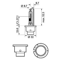 Philips Gl&uuml;hlampe, Hauptscheinwerfer 85126xv2s1 f&uuml;r Volvo MAN Citro&euml;n LEXUS Mercedes RENAULT