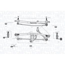 MAGNETI MARELLI Wischergest&auml;nge 085570723010 vorne f&uuml;r Fiat