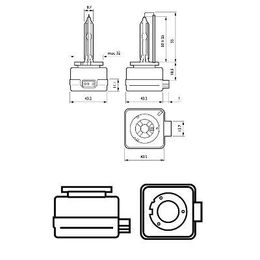 Philips Gl&uuml;hlampe, Hauptscheinwerfer 42403xv2s1 f&uuml;r Ford Fiat Volvo VAG JEEP Porsche Skoda LAND ROVER