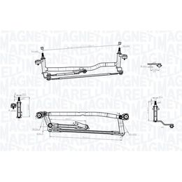 MAGNETI MARELLI Wischergest&auml;nge 085570733010 vorne f&uuml;r VAG