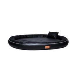 tierlando &reg; Orthop&auml;disches Hundebett GILBERT ORTHO Hair-Protect LATEX Kunstleder schwarz 1 m, 15 cm, 85 cm