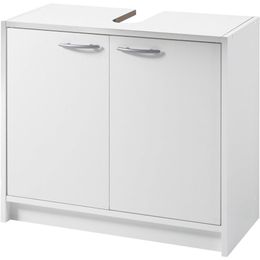 Waschbeckenunterschrank BASIC BY BALCULINA "Smash, Breite 63 cm", wei&szlig;, B:63cm H:55cm T:29cm, Holzwerkstoff, Schr&auml;nke, Waschbeckenunterschrank, mit 2 T&uuml;ren