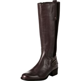 Weitschaftstiefel sheego, Damen, Gr. 43, XXL-Schaft, braun, Glattleder, Leder, Schuhe Weitschaftstiefel