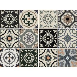 Fliesenaufkleber OTTO HOME "Ornamente", schwarz, B:15cm H:15cm, Fliesenaufkleber, Stickerfliesen, selbstklebend, Sticker, 12er Set