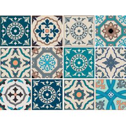Fliesenaufkleber OTTO HOME "Ornamente", blau (t&uuml;rkis, blau), B:15cm H:15cm, Fliesenaufkleber, Stickerfliesen, selbstklebend, Sticker, 12er Set
