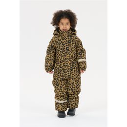 Schneeoverall ZIGZAG "Tower", Kinder, Gr. 116, EURO-Gr&ouml;&szlig;en, braun, schwarz, 100% Polyester, lang, Overalls, mit wasser- und winddichter TPU-Membran
