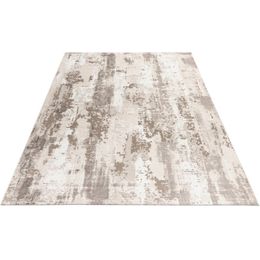 Teppich Obsession "My Phoenix 124", grau (taupe), B:120cm H:9mm L:170cm, Polyester, Teppiche, Teppich, Kurzflor, modernes abstraktes Design, 3D-Effekt