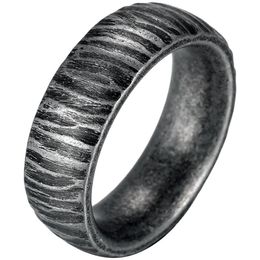 Fingerring Firetti "Schmuck Geschenk Edelstahl Ring Damenring Herrenring Crag Fels" Gr. 62, braun (antikfarben), Fingerringe, Damen, 62, Edelstahl, 8,1mm, Fingerring