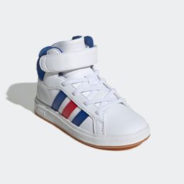 Sneaker adidas Sportswear "GRAND COURT MID KIDS", M&auml;dchen, Gr. 37, cloud wei&szlig;, collegiate royal, collegiate rot, Synthetik, Textil, Schuhe Sneaker, f&uuml;r Kinder