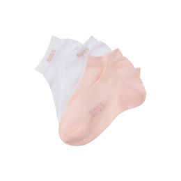 Sneakersocken BOSS "2P AS Logo CC W", Damen, Gr. 39-42, pink (light, pastel pink 681), Baumwollmischung, unifarben, elastisch, Socken Sneakersocken, mit Logoschriftzug