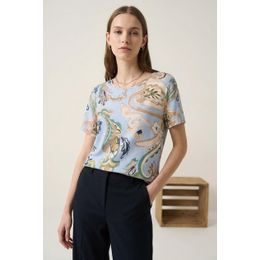 Shirtbluse soyaconcept "SC-CASJA 1", Damen, Gr. L, windsurfer combi, Web, Obermaterial: 100% Viskose, gemustert, normal, Rundhals, Blusen, aus Viskose, normale Passform, mit gemustertem Druck, pflegeleicht