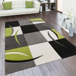 Teppich Paco Home "Diamond 665", gr&uuml;n, B:240cm H:17mm L:330cm, Polypropylen (PP), Teppiche, Teppich, Karo Muster, 3D-Design, auch als L&auml;ufer, Wohnzimmer, Schlafzimmer