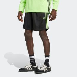 Shorts adidas originals "ADIDAS ADICOLOR JACQUARD", Herren, Gr. M, N-Gr, gr&uuml;n (schwarz, signal gr&uuml;n, normal, gr.), Obermaterial: 100% Polyester, Hosen Shorts, lockere Passform, mit Kordelverschluss, mit 3-Streifen an den Seiten