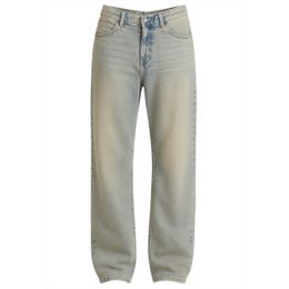 Bequeme Jeans Urban Classics "Urban Classics Ladies Low Waist Baggy Fit Denim", Damen, Gr. 36, Normalgr&ouml;&szlig;en, blau (mid grau dirty washed), 100% Baumwolle, unifarben, Jeans