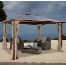 Pavillonseitenteil Konifera, beige, Polyester, Pavillonseitenteile, f&uuml;r Pavillon &raquo;Holzoptik&laquo;, BxT: 300x365 cm
