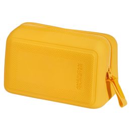 Kosmetiktasche American Tourister "URBAN GROOVE", Gr. B/H/T: 13cm x 15cm x 25cm, gelb (golden gelb), Silikon, Taschen Kosmetiktasche, Kulturbeutel Kulturtasche Toiletry Bag Wash Bag