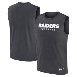 T-Shirt Nike "Nike Shirt Las Vegas Raiders Nike Dri-FIT Legend Muscle Tank", Jungen, Gr. M, grau, 100% Polyester, Shirts T-Shirt