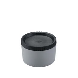 R&ouml;sle Vorratsdose R&Ouml;SLE "Dressingdose FLEXX 2GO 0,05 L rund", grau (silberfarben), B:6,5cm H:4,4cm L:6,5cm, Edelstahl 18/10, Lebensmittelaufbewahrungsbeh&auml;lter, Vorratsdose