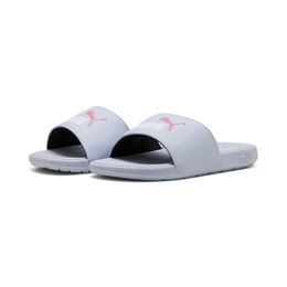 Badesandale Puma "COOL CAT 2.0 PS", M&auml;dchen, Gr. 31, cool weather, Puma wei&szlig;, magic rose, Synthetik, Schuhe, mit gepolstertem Riemen, weich gepolstertes Fu&szlig;bett, ohne Verschluss