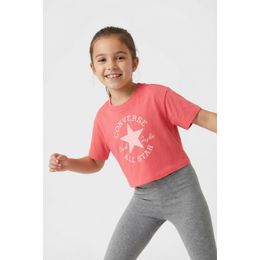 T-Shirt Converse "CNVG S/S DISSECTED CTP T-SHIRT", M&auml;dchen, Gr. 146152L, cherry balm, Obermaterial: 60% Baumwolle, 40% Polyester, Rundhals, Shirts T-Shirt, f&uuml;r Kinder und Jugendliche, sportlicher Stil, Rundhalsausschnitt