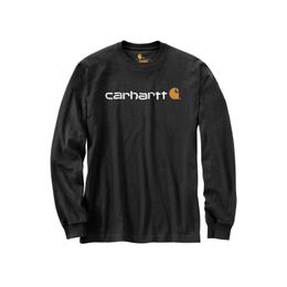 T-Shirt Carhartt "Long-Sleeve Logo", Herren, Gr. M, schwarz, Obermaterial: 100% Baumwolle CO., Shirts T-Shirt