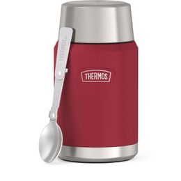 Thermobeh&auml;lter Thermos "ICON FOOD JAR, Thermobeh&auml;lter f&uuml;r Essen, sp&uuml;lmaschinenfest", berry mat, H:18,43cm L:9,9cm &Oslash;:9,9cm, Edelstahl, Kunststoff, Silikon, Lebensmittelaufbewahrungsbeh&auml;lter, 0,71l, 10h hei&szlig; & 24h kalt, dicht & auslaufsicher, mit L&ouml;ffel