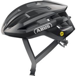 Fahrradhelm Abus "POWERDOME MIPS" Gr. S, schwarz, Helme, S Kopfumfang: 51cm - 55cm, gl&auml;nzend, unifarben