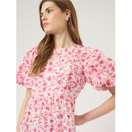 Midikleid Y.A.S "YASCOLEA SS ANKLE DRESS S. NOOS", Damen, Gr. 40, N-Gr, pristine aop:donna, Web, Obermaterial: 100% Baumwolle, bedruckt, kn&ouml;chellang, Rundhals, elastischer Bund, Kleider Midikleid, Sommerkleid, Baumwolle, kn&ouml;chellang
