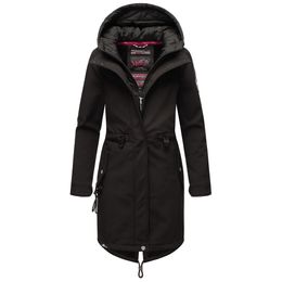 Softshelljacke Marikoo "Mountain Presanella", Damen, Gr. S, schwarz, Obermaterial: 95% Polyester, 5% Elasthan. Futter: 100% Polyester. Wattierung: 100% Polyester. &Auml;rmelfutter: 100% Polyester, Jacken Softshelljacke, mit einem Doppelkragen
