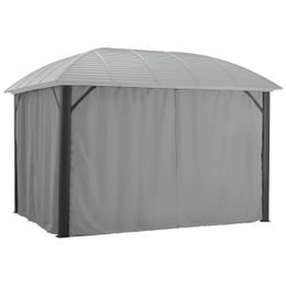 Pavillonseitenteil Konifera "Juno", grau, B:365cm H:196cm, Polyester, Pavillonseitenteile, passend f&uuml;r Pavillon Juno 365x300 cm