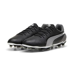 Fu&szlig;ballschuh Puma "KING MATCH FG/AG", Herren, Gr. 45, schwarz (Puma schwarz, Puma wei&szlig;, cool schwarz gray), Synthetik, Schuhe Fu&szlig;ballschuh, f&uuml;r Rasen- und Kunstrasenpl&auml;tze