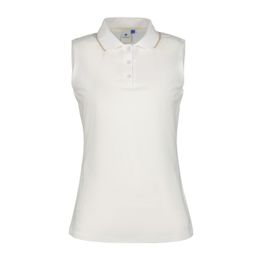 Trainingsshirt Luhta "Luhta Top Hanttula", Damen, Gr. L, wei&szlig;, Stoff, 100% Polyester, normal, hoch geschlossener Ausschnitt, Shirts