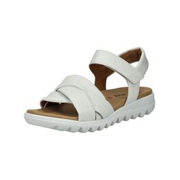 Keilsandalette Gabor "Gabor Sandalen Nappaleder", Damen, Gr. 40, wei&szlig;, Nappaleder, Schuhe