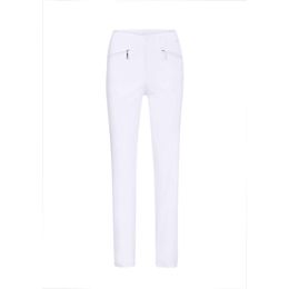 2-in-1-Hose GOLDNER "Kurzgr&ouml;&szlig;e Schlupfhose LOUISA mit Steppn&auml;hten", Damen, Gr. 20, K-Gr, wei&szlig;, Obermaterial: 67% Baumwolle CO. 28% Polyamid PA. 5% Elasthan EL., Hosen, Ohne
