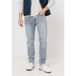 Slim-fit-Jeans Street One MEN, Herren, Gr. 29, L&auml;nge 34, light grau random wash, Jeans, 81% Baumwolle, 18% Polyester, 1% Elasthan, unifarben, lang, Jeans Slim-fit-Jeans, Middle Waist