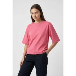 Rundhalsshirt soyaconcept "SC-BANU 231", Damen, Gr. M, pink (rapture rose), Single Jersey, Obermaterial: 48% Modal, 48% Polyester, 4% Elasthan, unifarben, h&uuml;ftlang, Rundhals, Shirts Rundhalsshirt, aus Viskosemischung mit Modal, Polyester und Elasthan, pflegeleicht