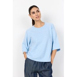 Strickpullover soyaconcept "SC-ORLEAN 1", Damen, Gr. L, windsurfer, Strick, Obermaterial: 74% Polyamid, 24% Polyester, 2% Elasthan, unifarben, taillenbedeckt, Rundhals, Pullover Strickpullover, aus Polyamid, Polyester und Elasthan, taillenbedeckende Passform