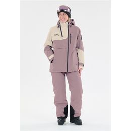 Skijacke SLOPE "Zuko", Damen, Gr. L, purpurviolett, 100% Polyester, mehrfarbig, normal, ohne Ausschnitt, Jacken Skijacke, mit wasserdichter Membran und getapten N&auml;hten