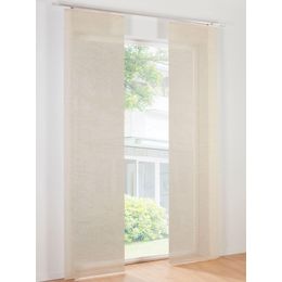 Schiebegardine HEINE HOME Gr. 2, beige (sand), B:57cm H:175cm, Polyester, Gardinen