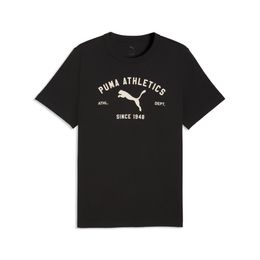 T-Shirt Puma "Puma Class T-Shirt mit Grafik Herren", Herren, Gr. L, schwarz, Obermaterial: 100% Baumwolle. Rippe: 80% Baumwolle, 20% Polyester, bedruckt, regular fit, Rundhals, Shirts T-Shirt