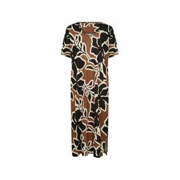 Jerseykleid soyaconcept "Soya Concept Dress SC-FIOLA", Damen, Gr. M, Normalgr&ouml;&szlig;en, 8710c toffee combi, Obermaterial: 55% Leinen, 45% Viskose, Kleider Jerseykleid