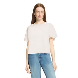 Kurzarmshirt Cartoon "Damen mit Fl&uuml;gel&auml;rmeln", Damen, Gr. 34, rohwei&szlig;, Obermaterial: 88% Viskose, 12% Polyamid, regular fit normal, Shirts