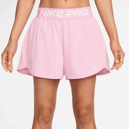 Shorts Nike "W NP DF 365 3IN SHORT WVN", Damen, Gr. S, N-Gr, rosa (pink foam, wei&szlig;), Obermaterial: 86% Polyester, 14% Elasthan, Hosen Shorts, mit Dri-FIT-Technologie, leichtes Webmaterial, mit Jacquard-Bund