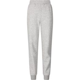 Sweathose NOU "Regent V2 jr.", M&auml;dchen, Gr. 140, EURO-Gr&ouml;&szlig;en, grau (hellgrau), 60% Baumwolle, 40% Polyester, unifarben, Hosen Sweathose, mit verstellbarem Bund