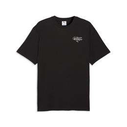 T-Shirt Puma "Graphic Slogan Relaxed T-Shirt Herren", Herren, Gr. L, schwarz, Obermaterial: 100% Baumwolle. Rippe: 80% Baumwolle, 20% Polyester, bedruckt, relaxed fit, Rundhals, Shirts T-Shirt