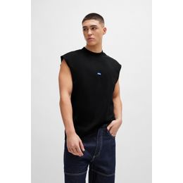T-Shirt Hugo "Navertz", Herren, Gr. M, schwarz (schwarz001), Single Jersey, Obermaterial: 100% Baumwolle, unifarben, regular fit h&uuml;ftlang, Rundhals, Shirts T-Shirt, mit Hugo-Label