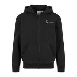 Kapuzensweatshirt Karl Kani "Karl Kani Chest Signature Essential Zip Hoodie Junior", M&auml;dchen, Gr. 110/116, schwarz, 70% Baumwolle, 30% Polyester, Sweatshirts