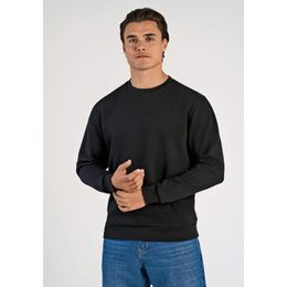 Sweatshirt LINDBERGH "Sweatshirt Relaxed Fit", Herren, Gr. XL, schwarz, Obermaterial: 60% Baumwolle, 40% Polyester, l&auml;ssig geschnitten, Sweatshirts Sweatshirt